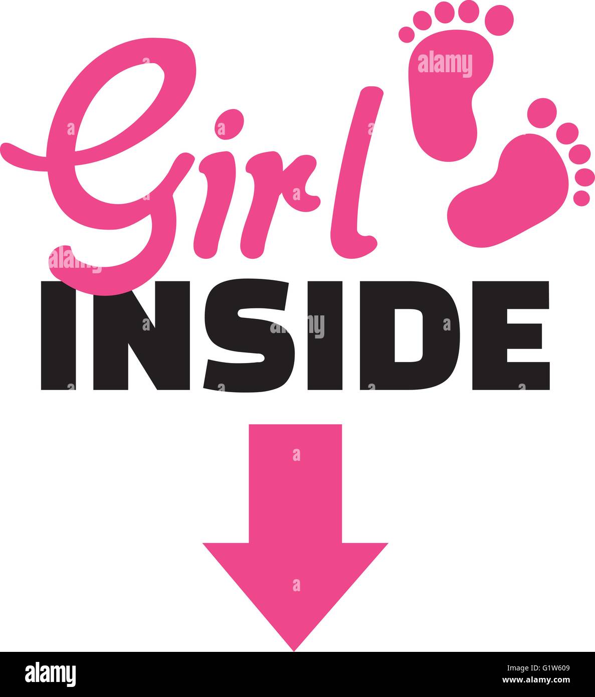 Baby girl pregnant mother Stock Vector Images - Alamy