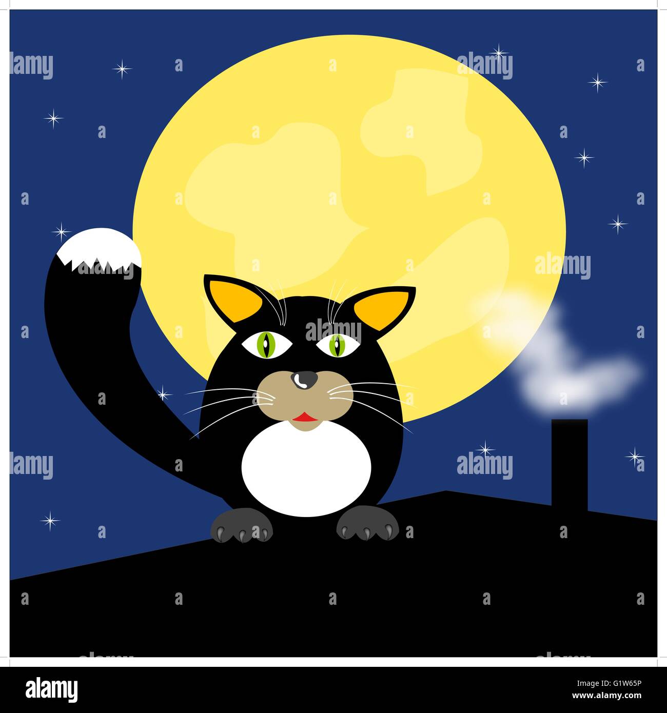 High on a roof Stock Vector Images - Alamy