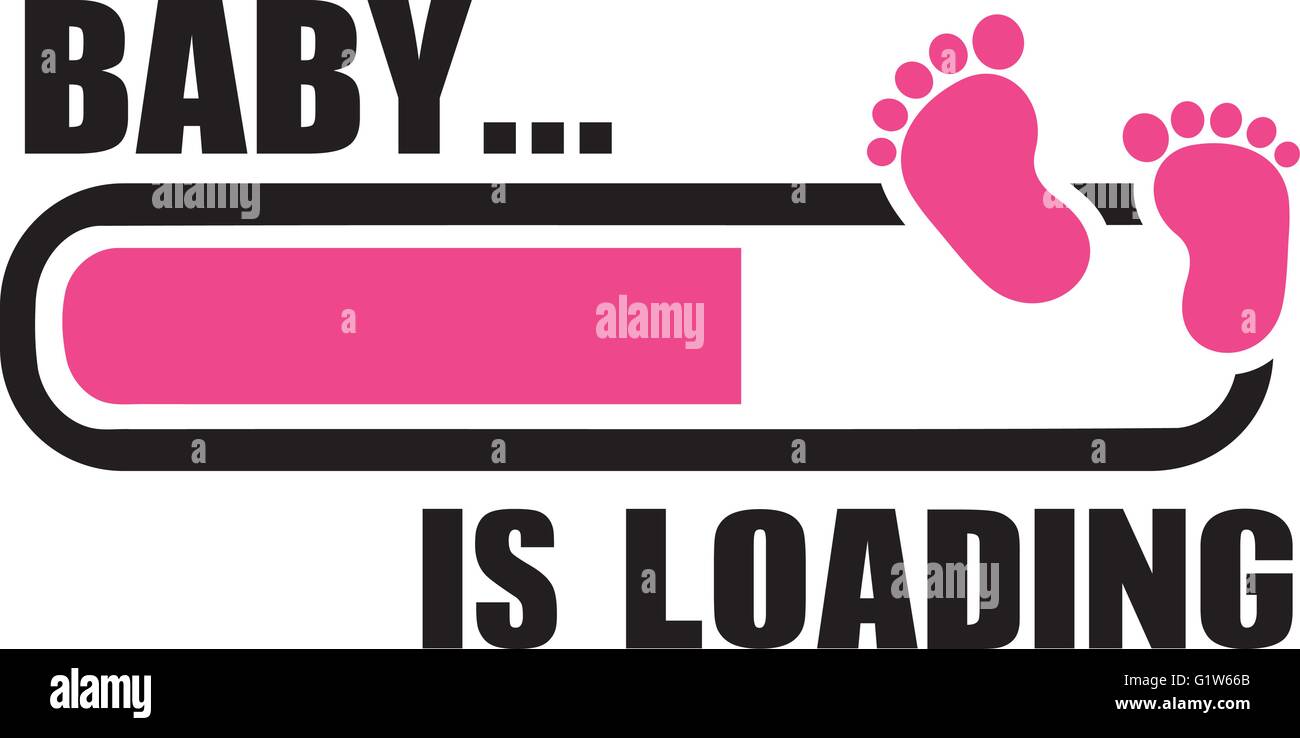 Baby girl announcement Stock Vector Images - Alamy