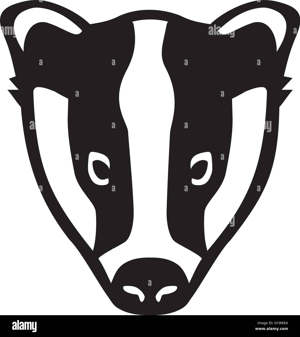 Badger head Stock Vector Images - Alamy