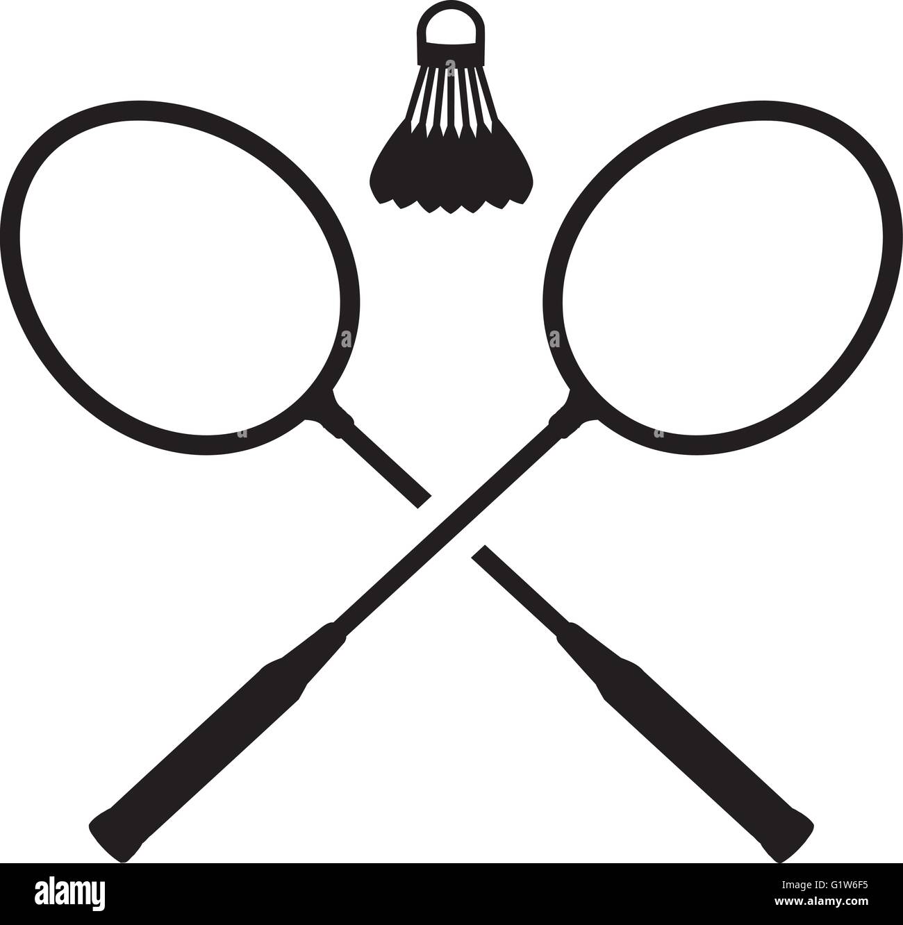 Badminton Rackets Shuttlecock Stock Vector Image & Art - Alamy