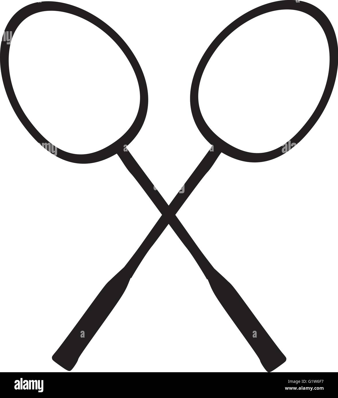 Badminton rackets shuttlecock vector icon hi-res stock photography and ...