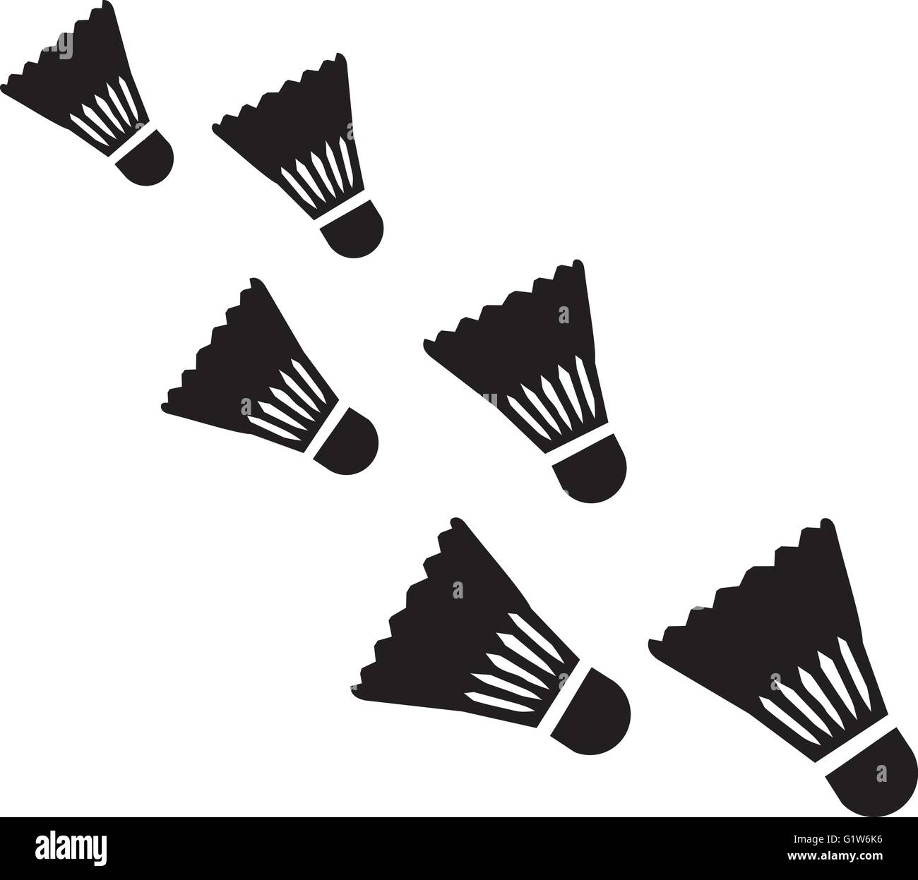 Shuttlecocks badminton Stock Vector Images - Alamy