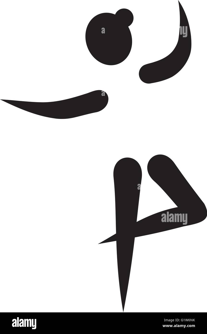 Ballet Dancer Pictogram Stock Vector Image & Art - Alamy