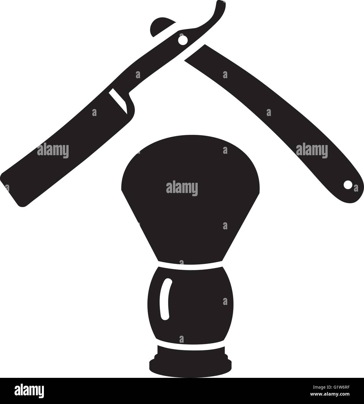 Brush and razor Stock Vector Images - Alamy