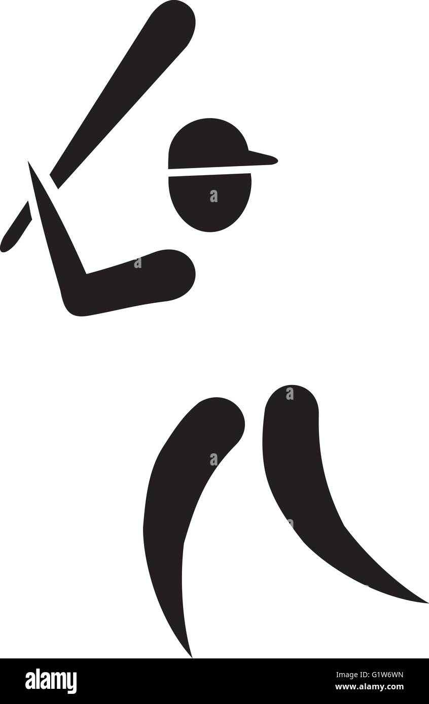 Baseball Pictogram Player Stock Vector Image & Art - Alamy