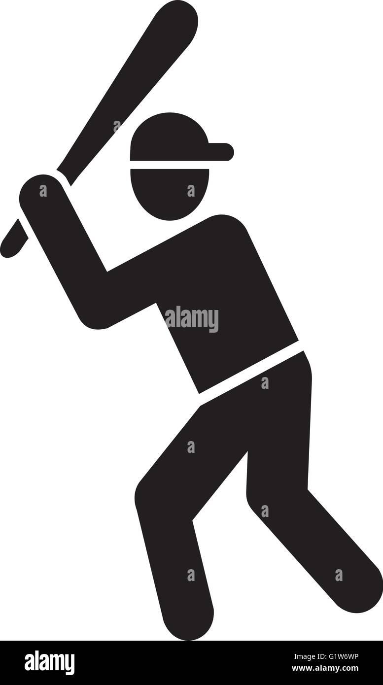 Baseball Player Pictogram Stock Vector Image & Art - Alamy
