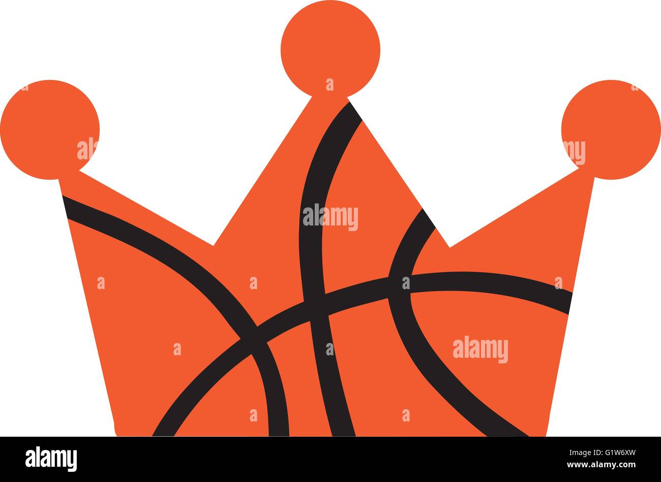 Basketball Pattern Crown Stock Vector Image & Art - Alamy