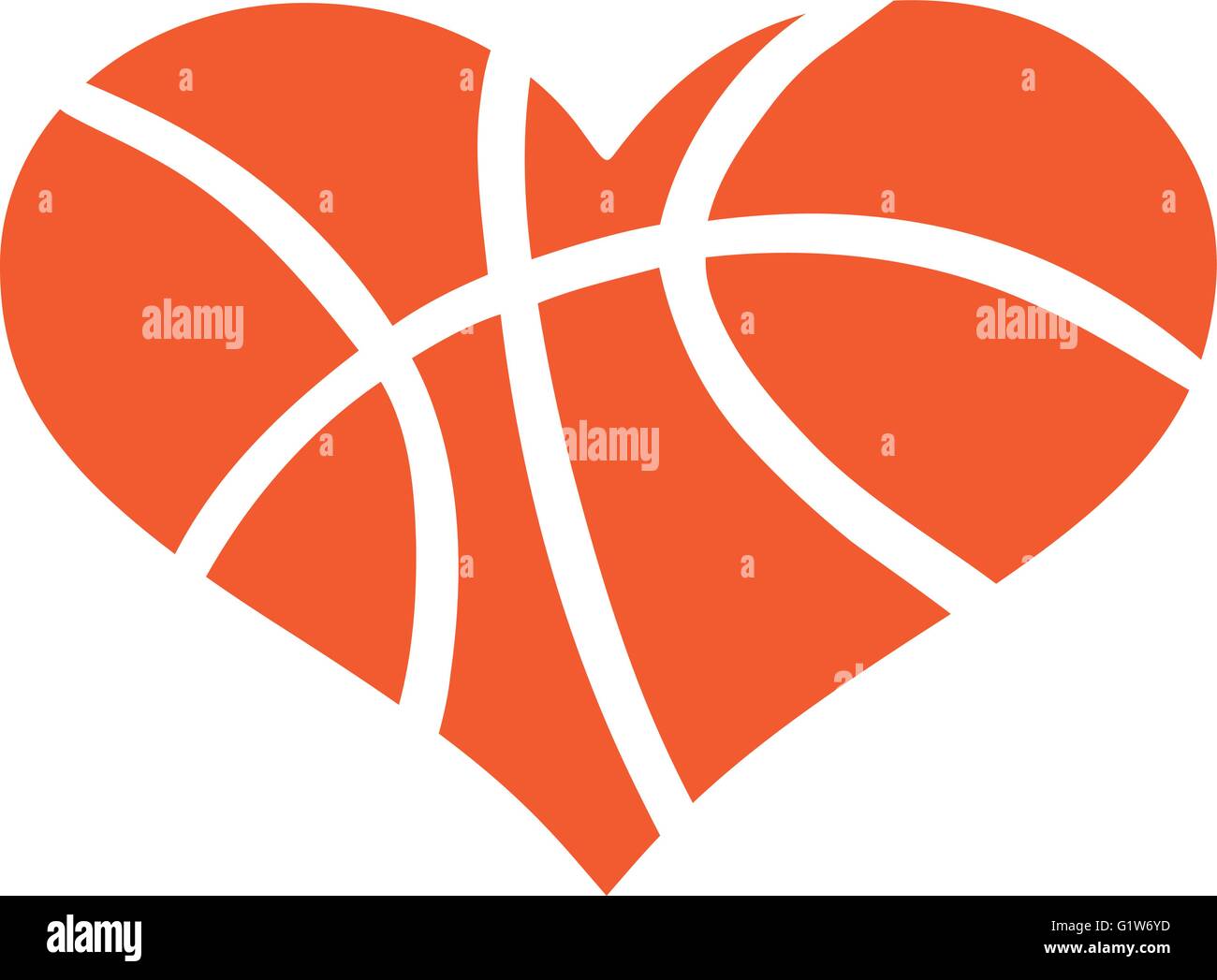 Heart with Basketball Pattern Stock Vector Image & Art - Alamy