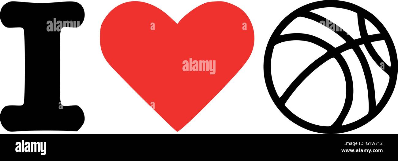 Love heart basketball Stock Vector Images - Alamy