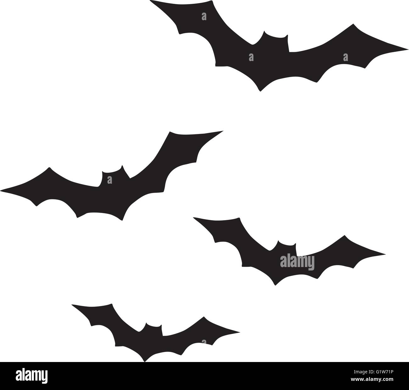 Flying bats isolated Stock Vector Images - Alamy