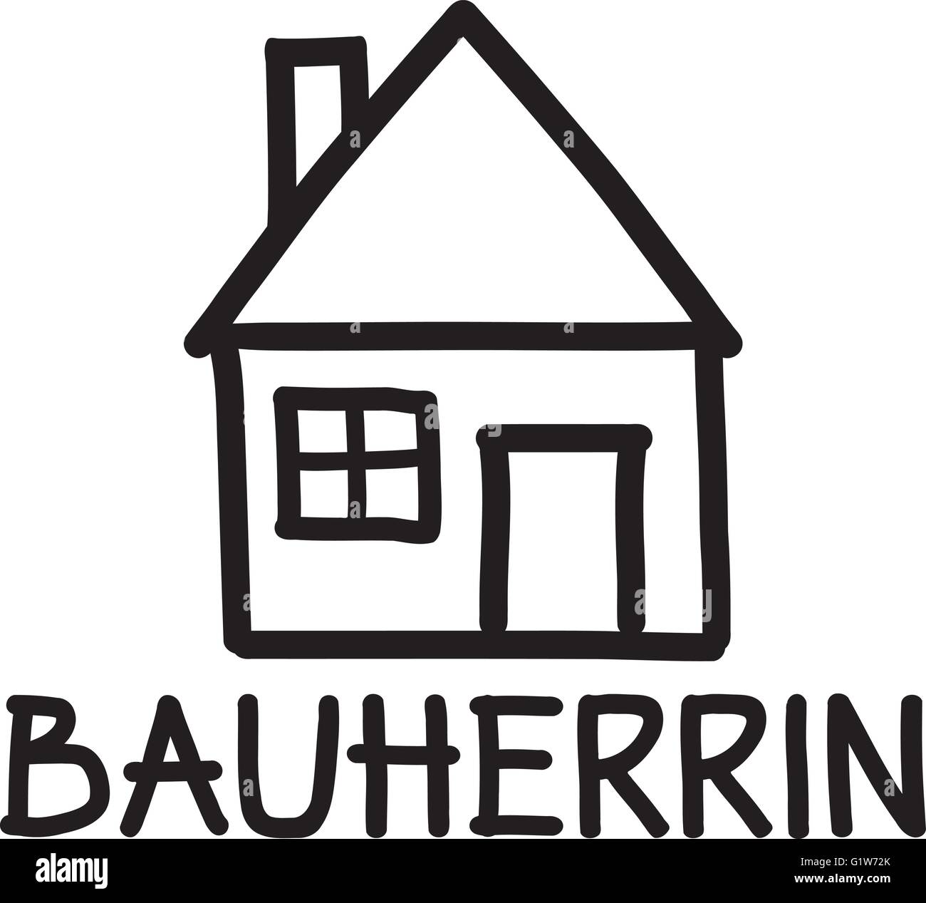 Symbol house silhouette woman Stock Vector Images - Alamy