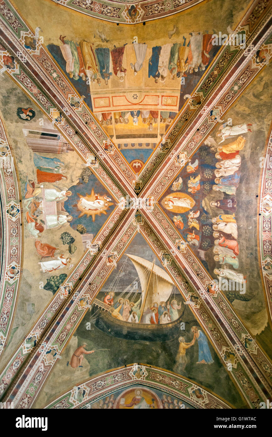 Santa Maria Novella Church chapel frescoes, by Andrea di Bonaiuto Stock ...