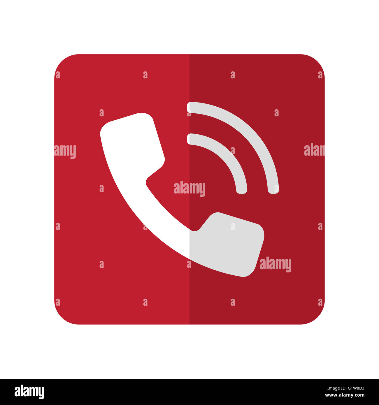 White phone icon shadow isolated hi-res stock photography and images ...