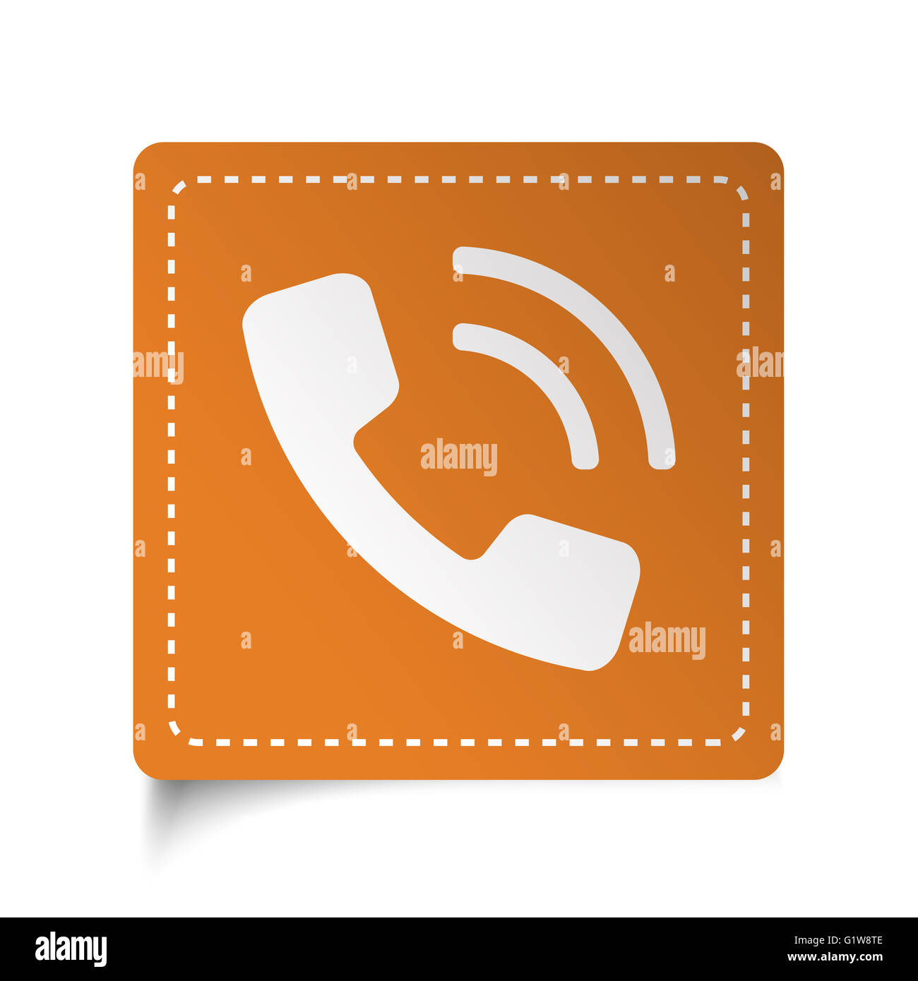 Phone icon orange hi-res stock photography and images - Alamy