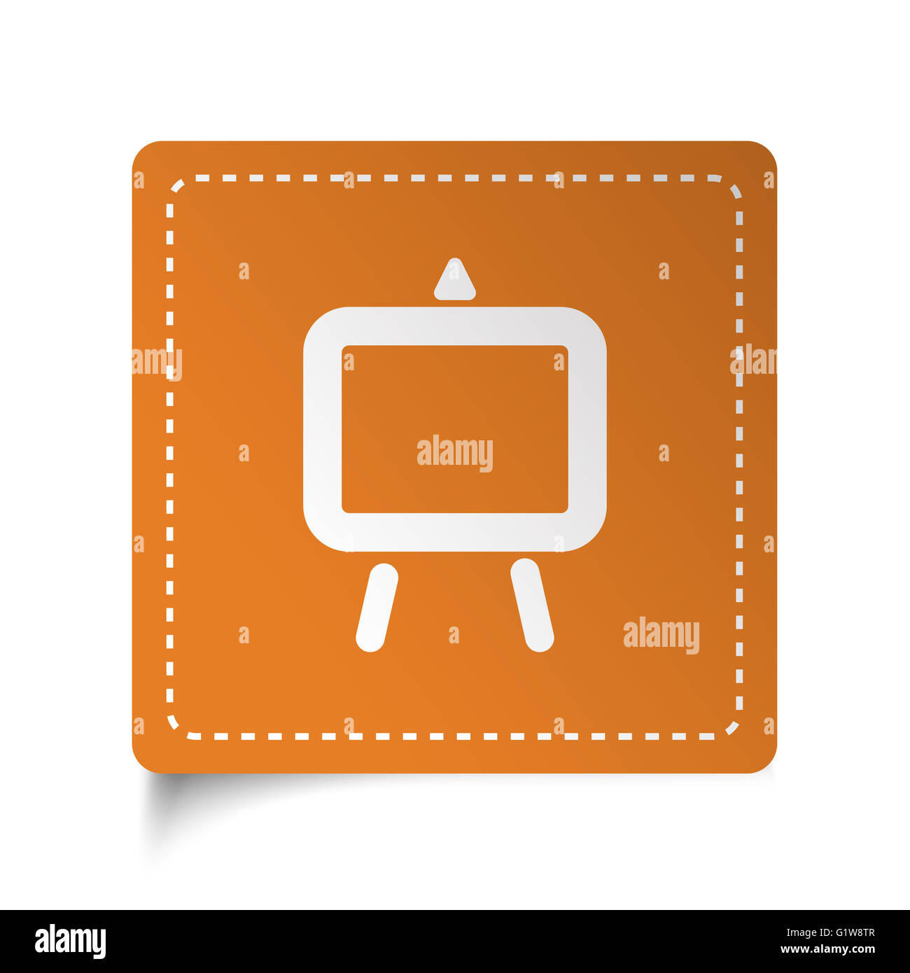 White easel flat icon Cut Out Stock Images & Pictures - Alamy