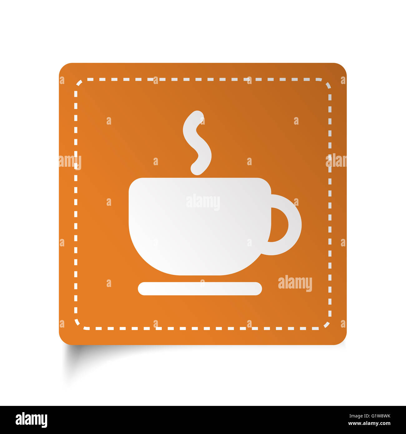 White coffee flat icon Cut Out Stock Images & Pictures - Alamy