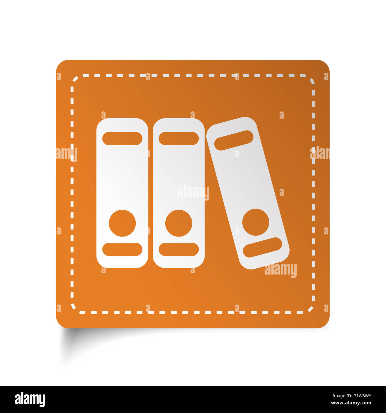 White binders flat icon Cut Out Stock Images & Pictures - Alamy