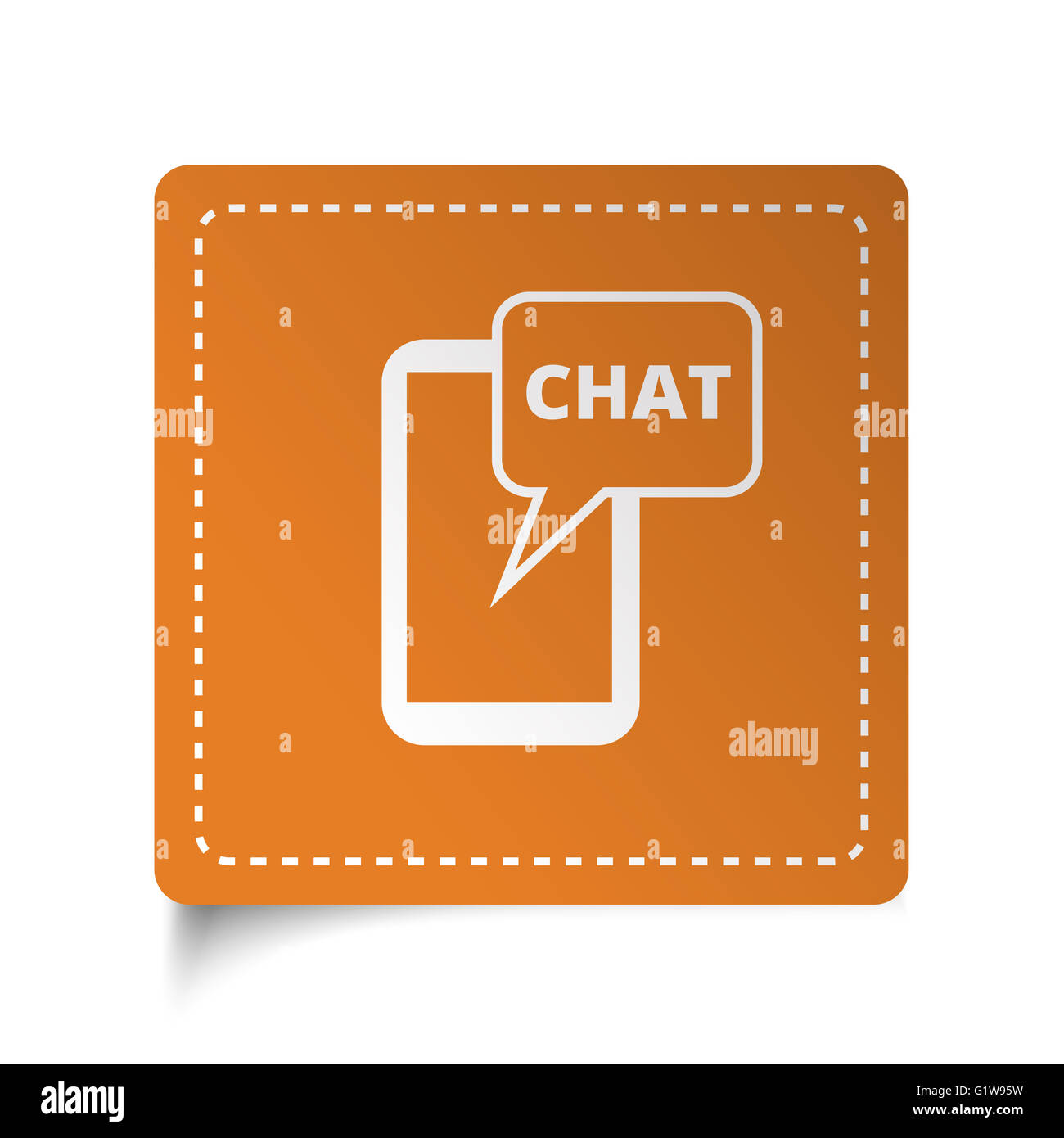 Mobile chat white flat hi-res stock photography and images - Alamy