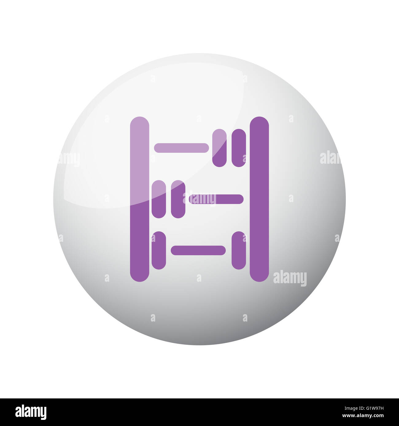 Flat purple Abacus icon on 3d sphere Stock Photo - Alamy
