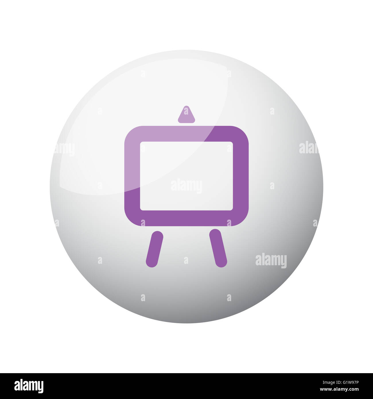 White easel flat icon Cut Out Stock Images & Pictures - Alamy