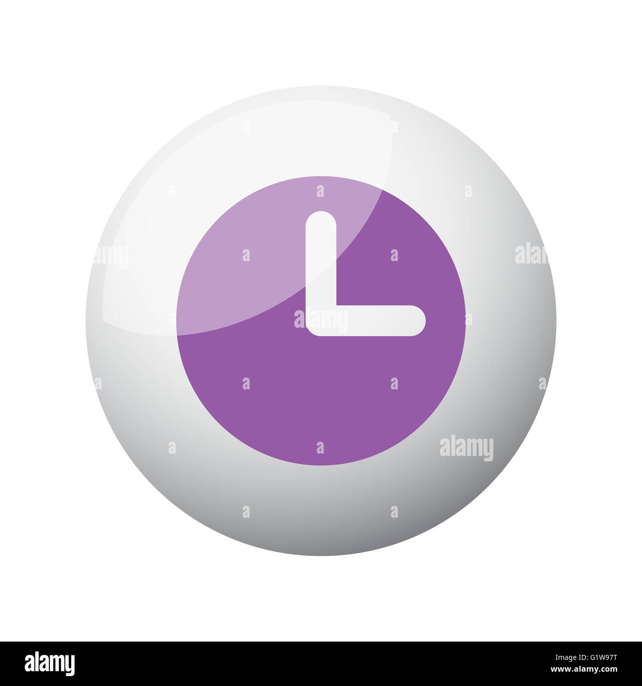 3d clock icon hi-res stock photography and images - Alamy