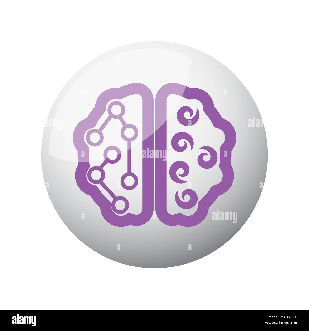 Brain icon hi-res stock photography and images - Alamy