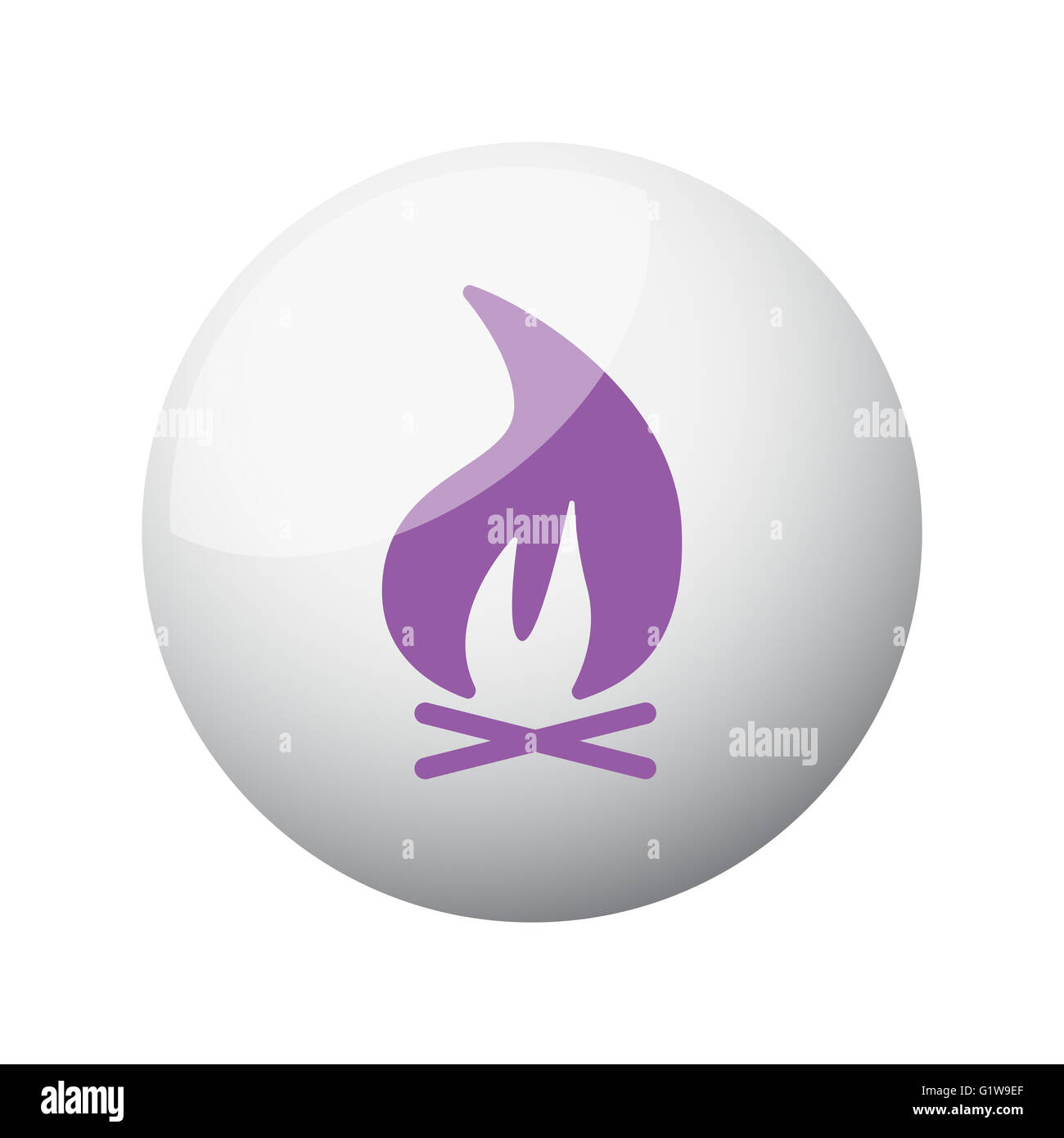 White bonfire symbol on Cut Out Stock Images & Pictures - Alamy