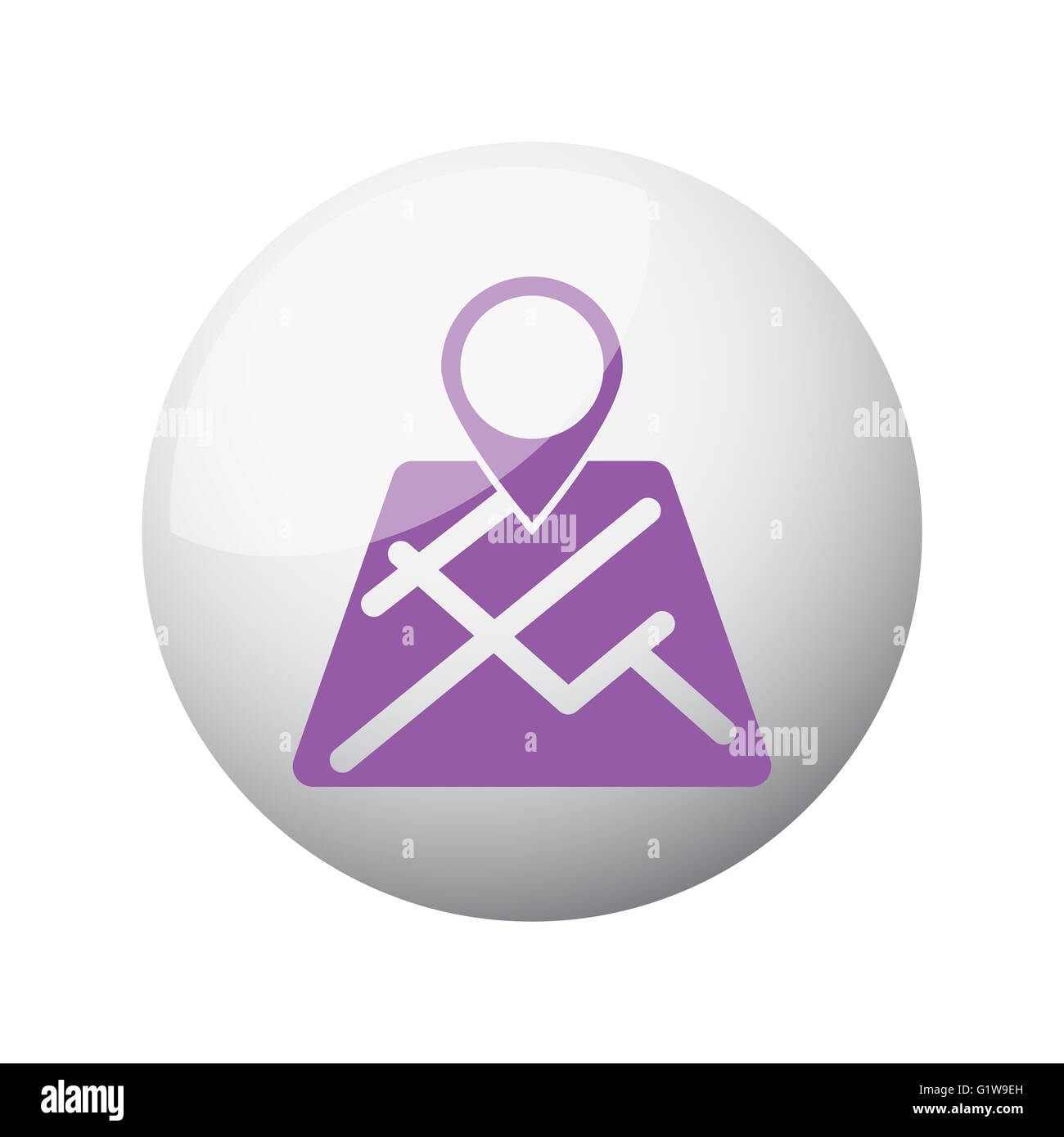 Map pin pointer flat hi-res stock photography and images - Alamy