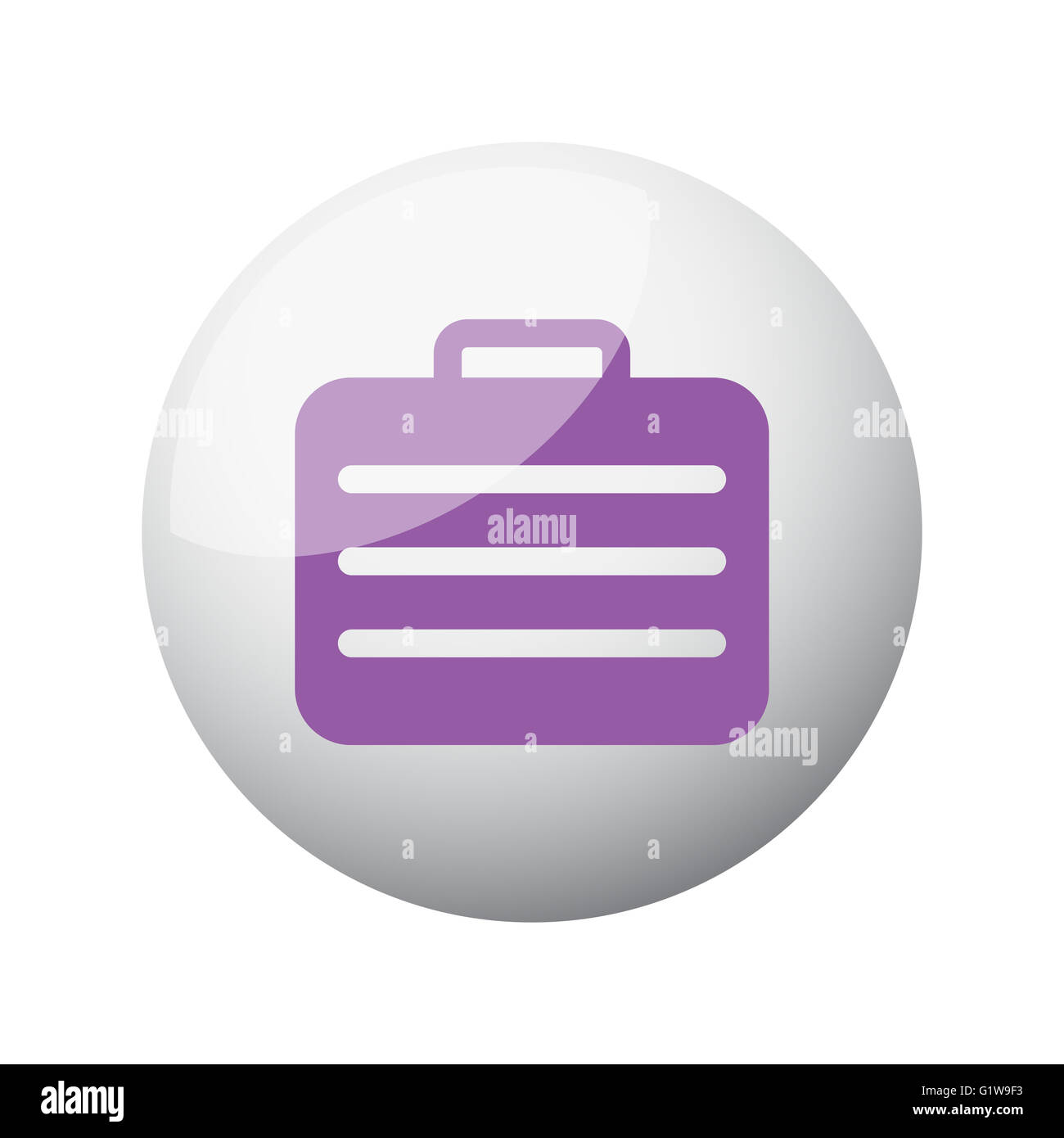 Purple Briefcase Icon