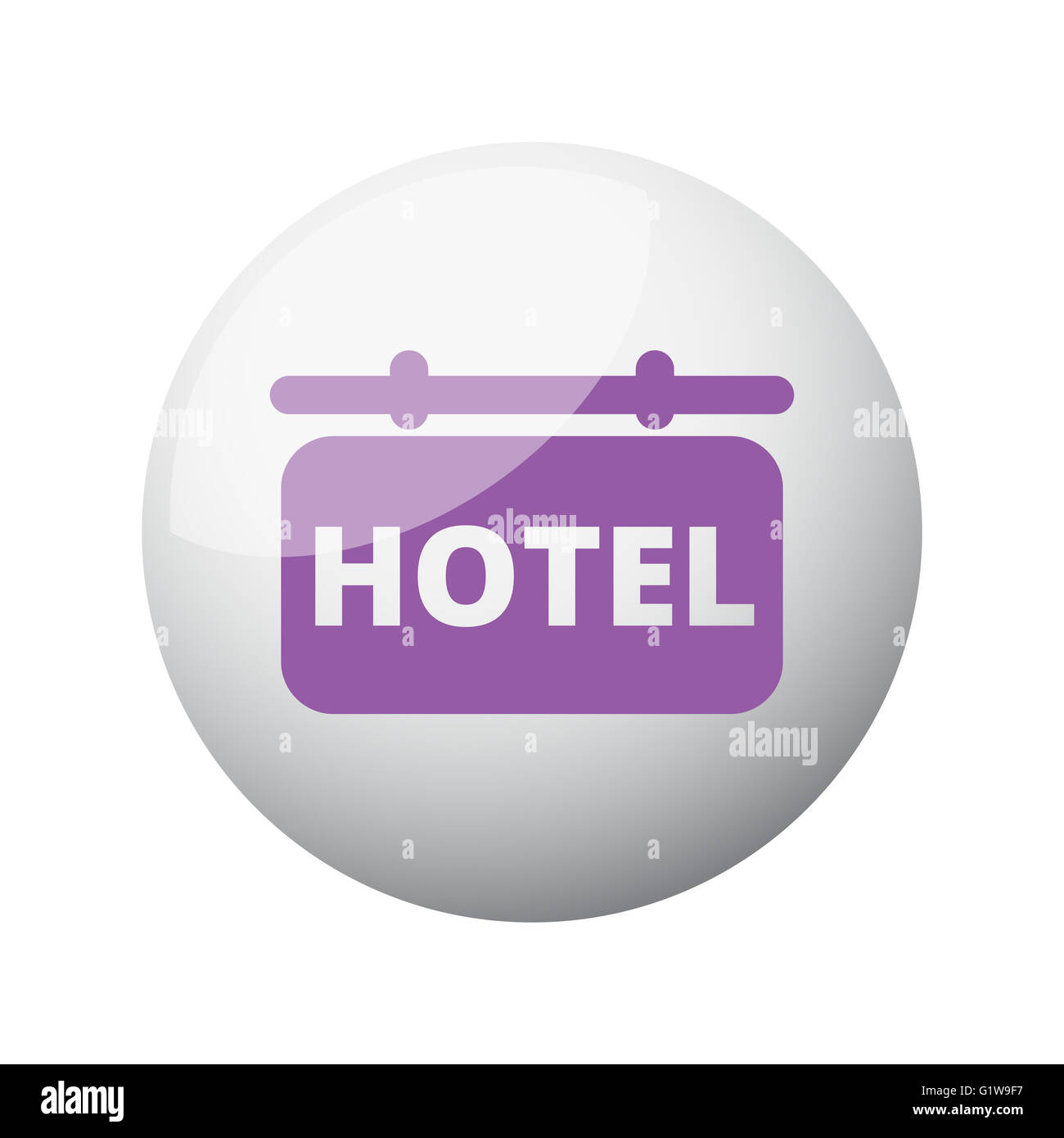 Hotel sign icon hi-res stock photography and images - Alamy