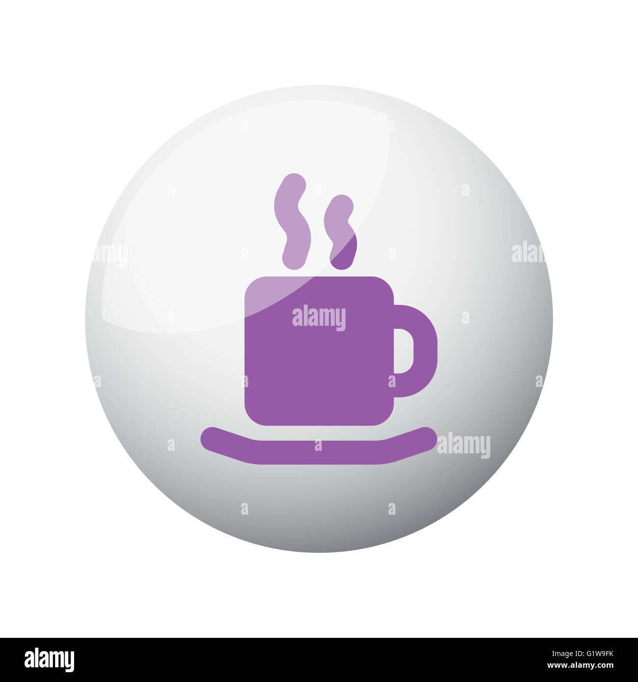 Hot coffee icons set Cut Out Stock Images & Pictures - Alamy