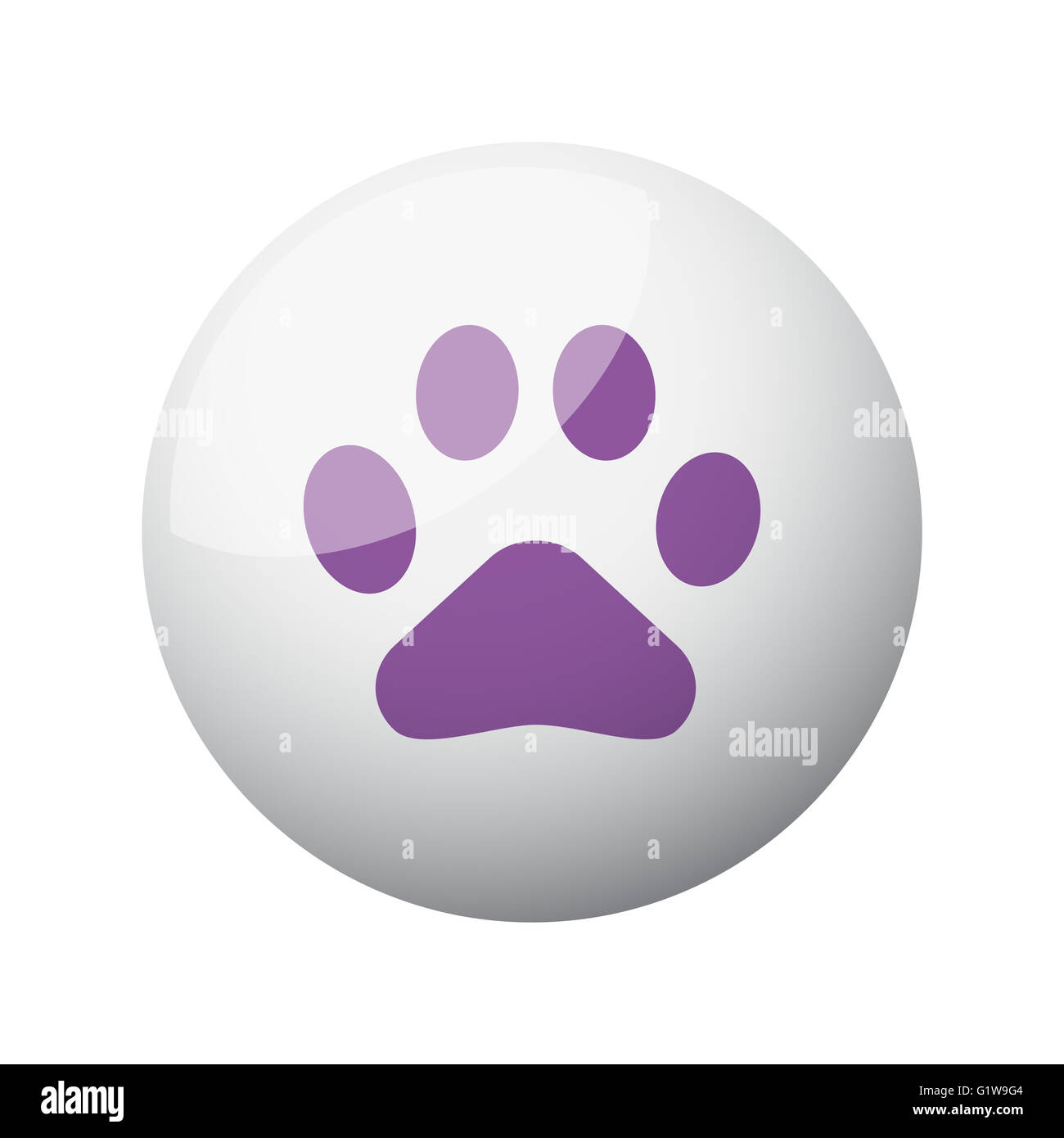 Paw print icon hi-res stock photography and images - Alamy