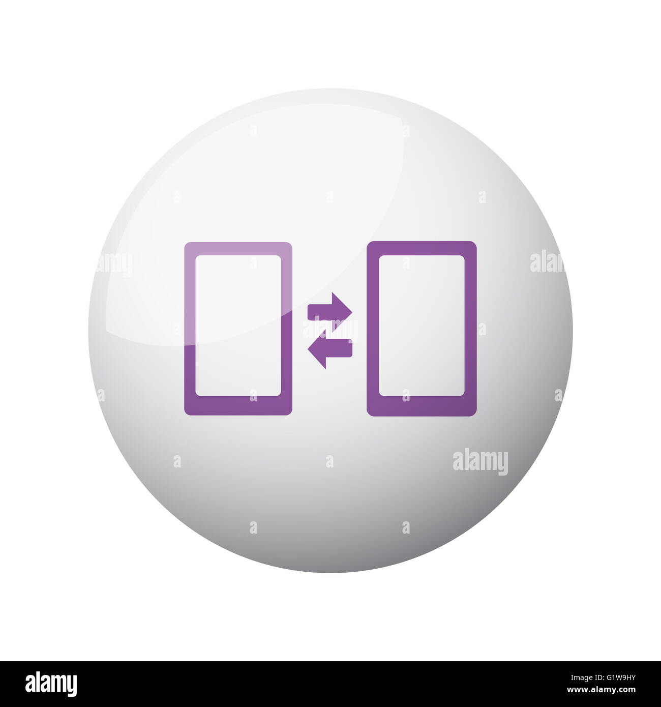 Flat purple Pairing icon on 3d sphere Stock Photo - Alamy
