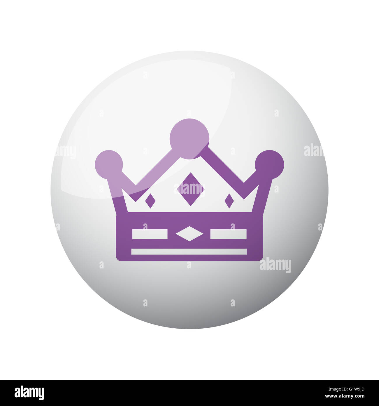 Flat crown king icon Cut Out Stock Images & Pictures - Alamy