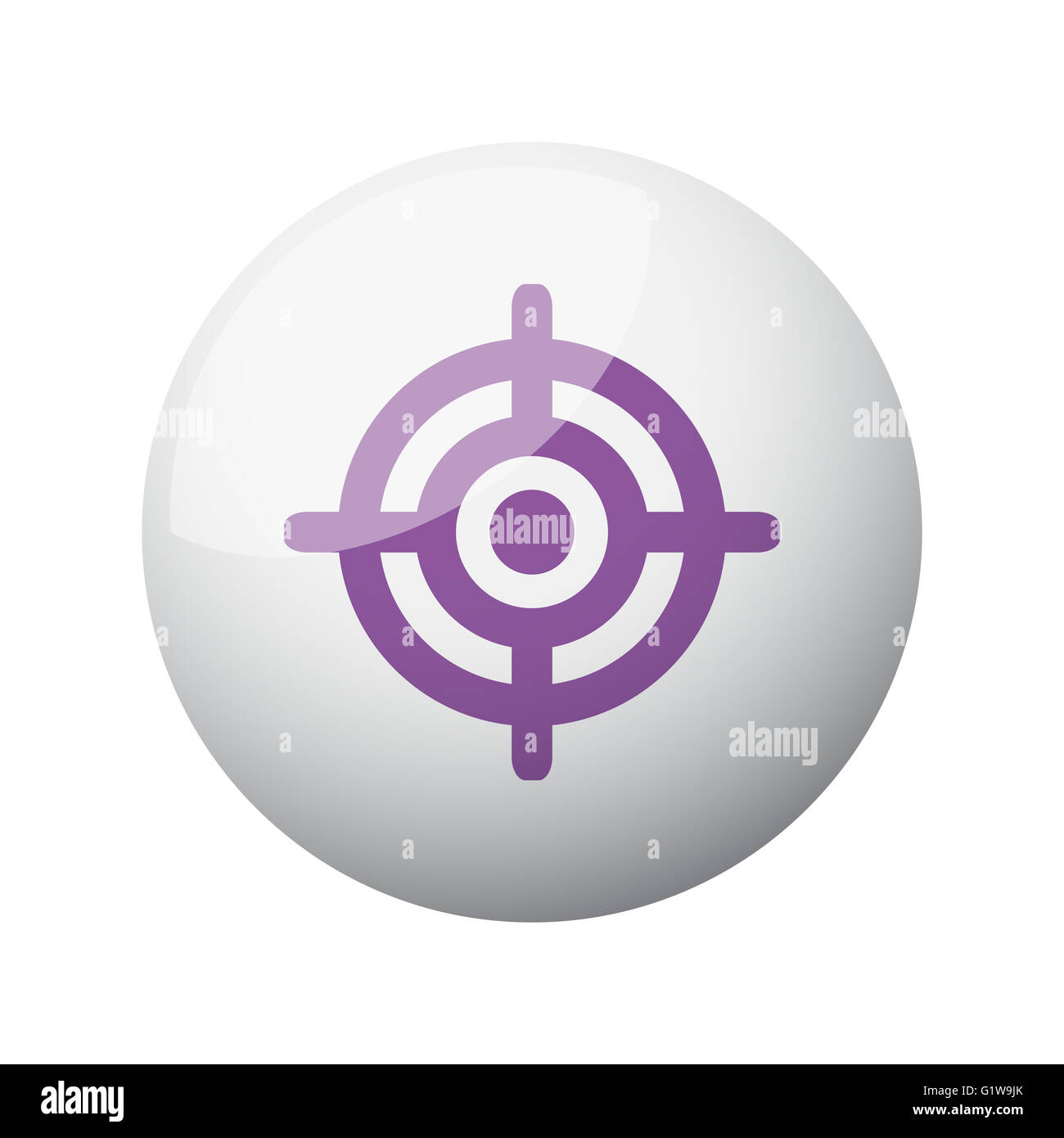 3d target icon on Cut Out Stock Images & Pictures - Alamy