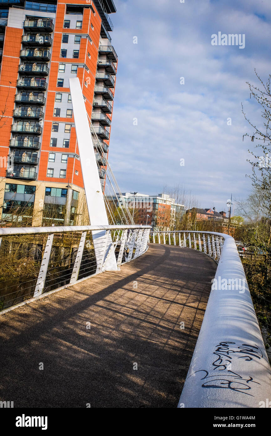 Bridge over the River Aire in Leeds, West Yorkshire Stock Photo - Alamy