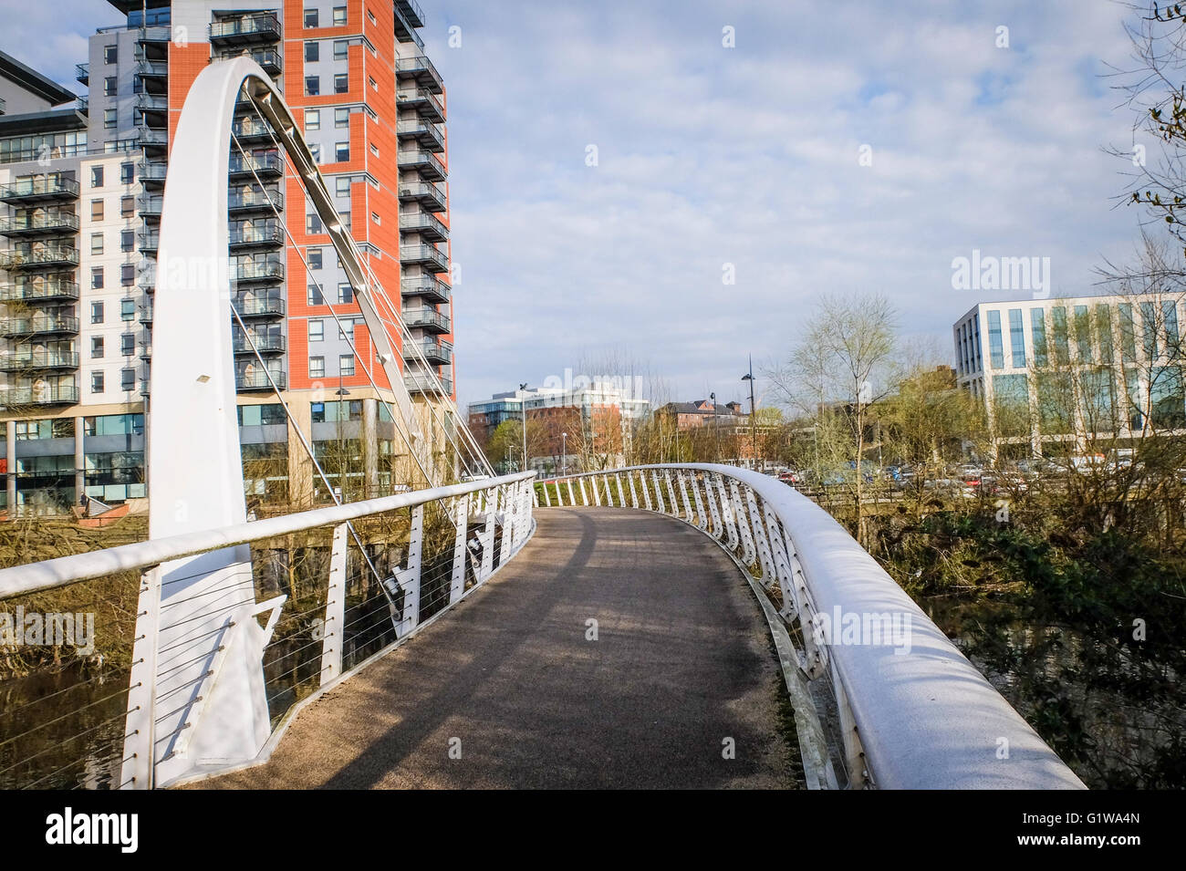Bridge over the River Aire in Leeds, West Yorkshire Stock Photo - Alamy