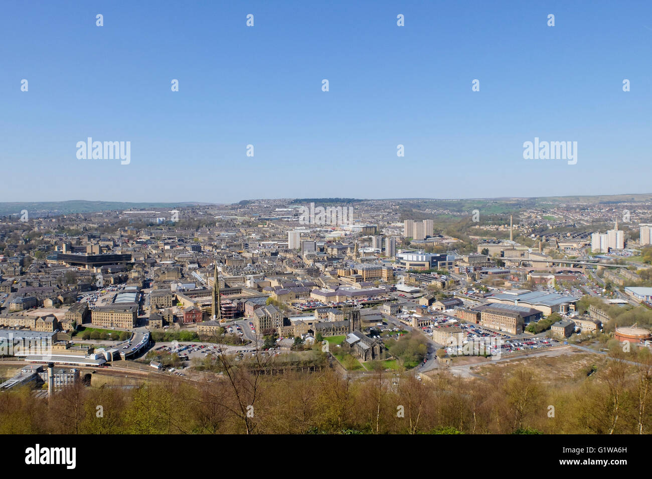 Aerial view halifax west yorkshire hi-res stock photography and images ...