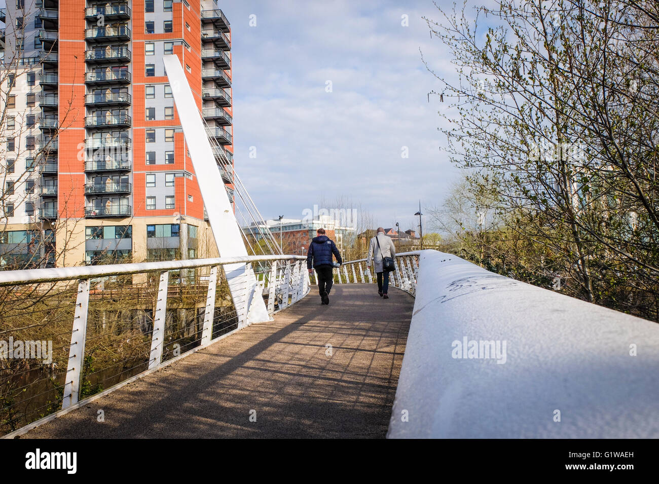 Bridge over the River Aire in Leeds, West Yorkshire Stock Photo - Alamy