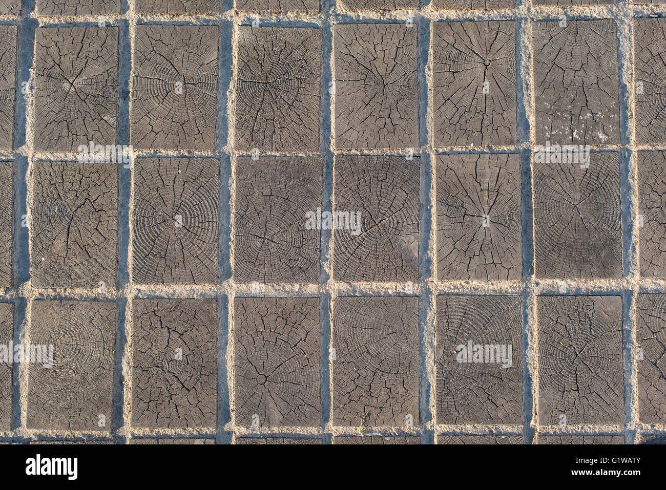 wooden blocks timber pavement texture background Stock Photo - Alamy