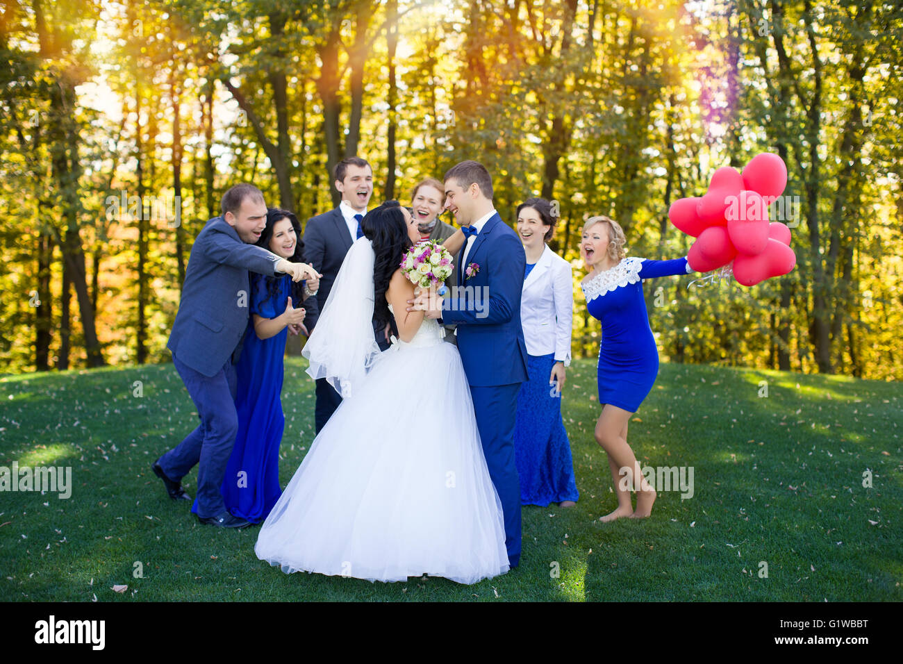 Funny guests at the wedding Stock Photo - Alamy
