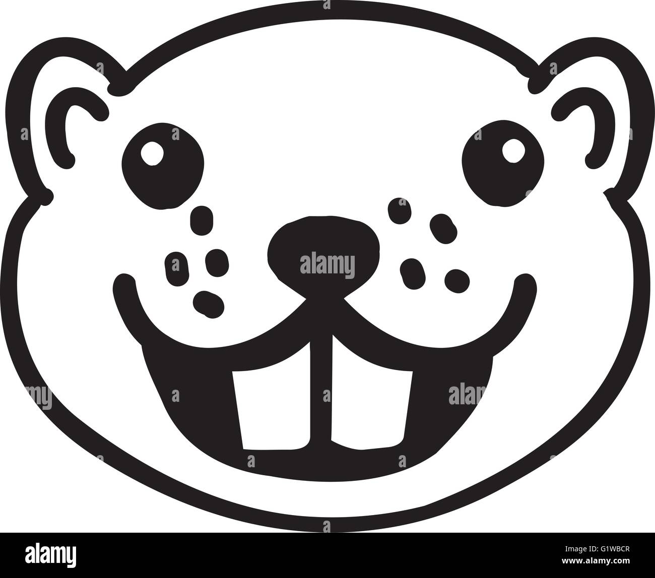 Smiling beaver cartoon hi-res stock photography and images - Alamy