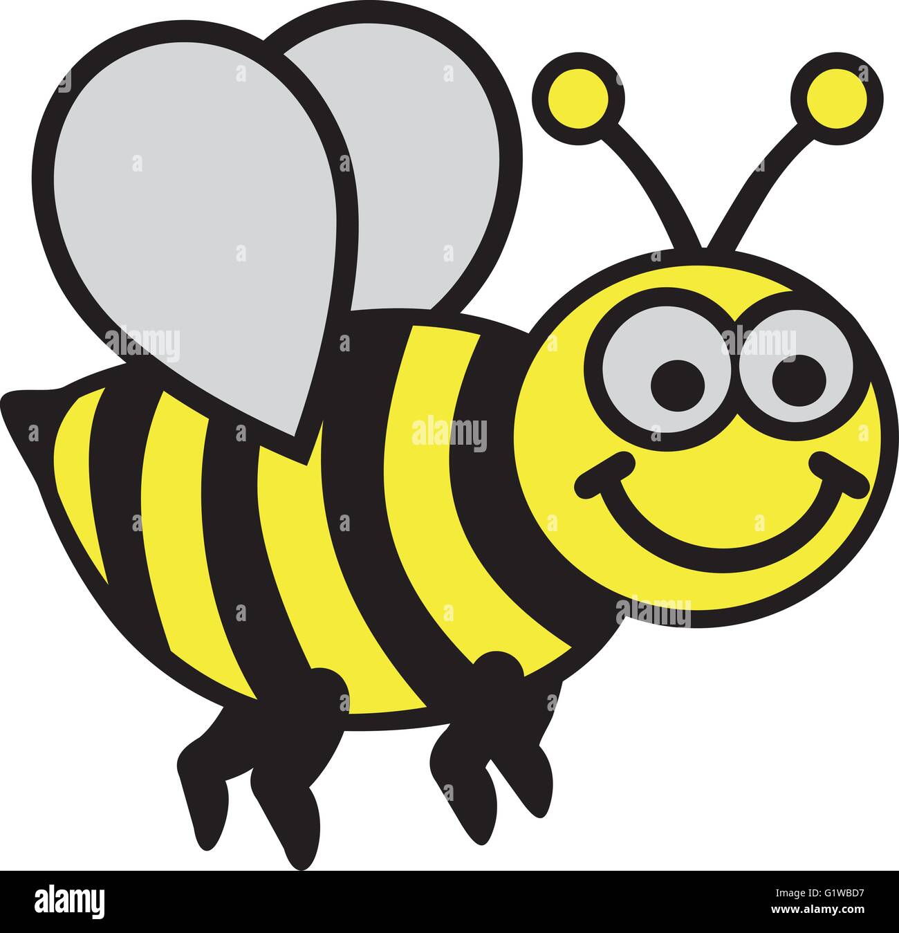 Cartoon Bee three colors Stock Vector Image & Art - Alamy