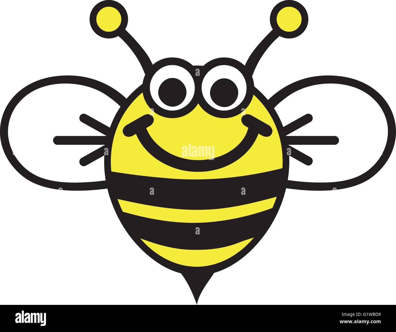 Fat happy bee Stock Vector Image & Art - Alamy