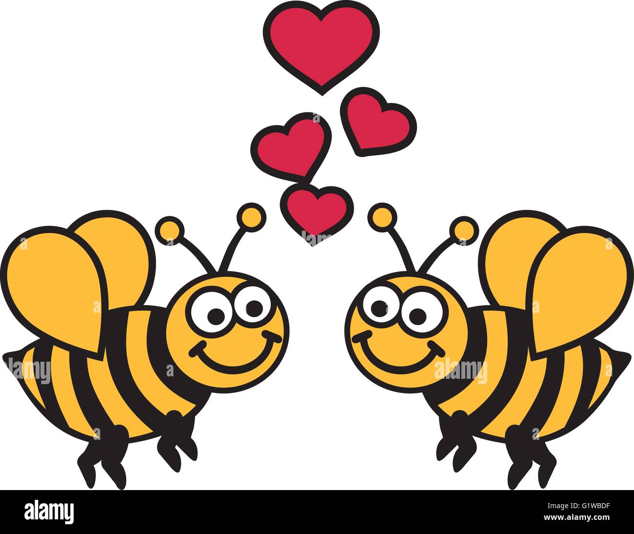 Love honeybee Stock Vector Images - Alamy