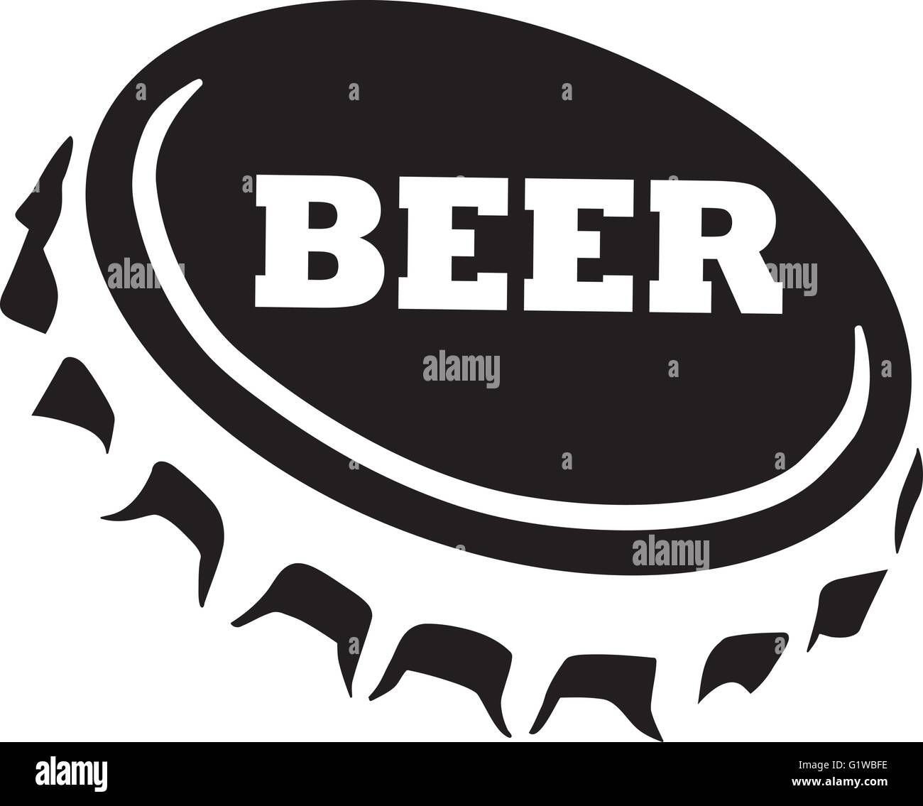 Beer cap with beer word Stock Vector Image & Art - Alamy