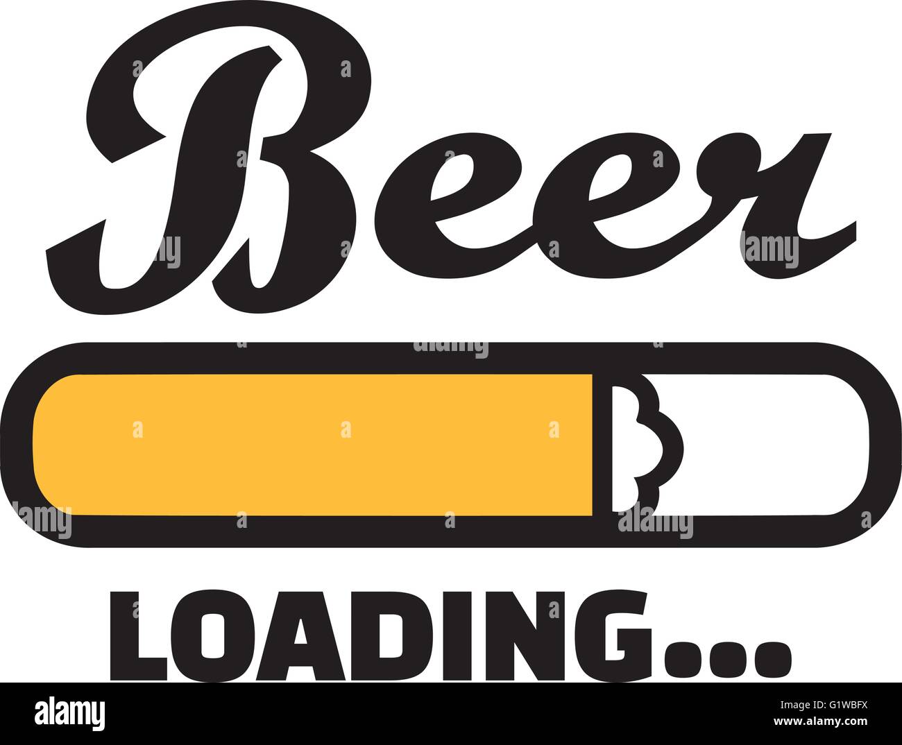 Beer Loading bar with foam Stock Vector Image & Art - Alamy