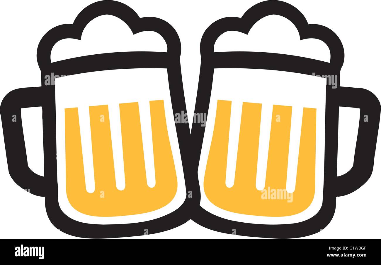 Beer mugs icons cheers Stock Vector Image & Art - Alamy