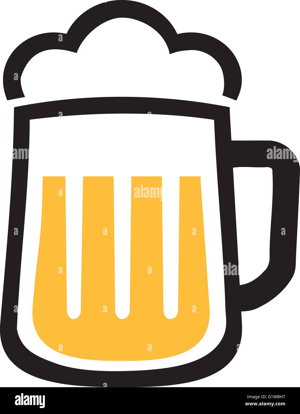 Beer mug icon with foam Stock Vector Image & Art - Alamy